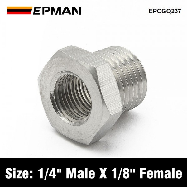 EPMAN 1/4" Male NPT X 1/8" Female NPT Reducer Adapter Fitting Threaded ...